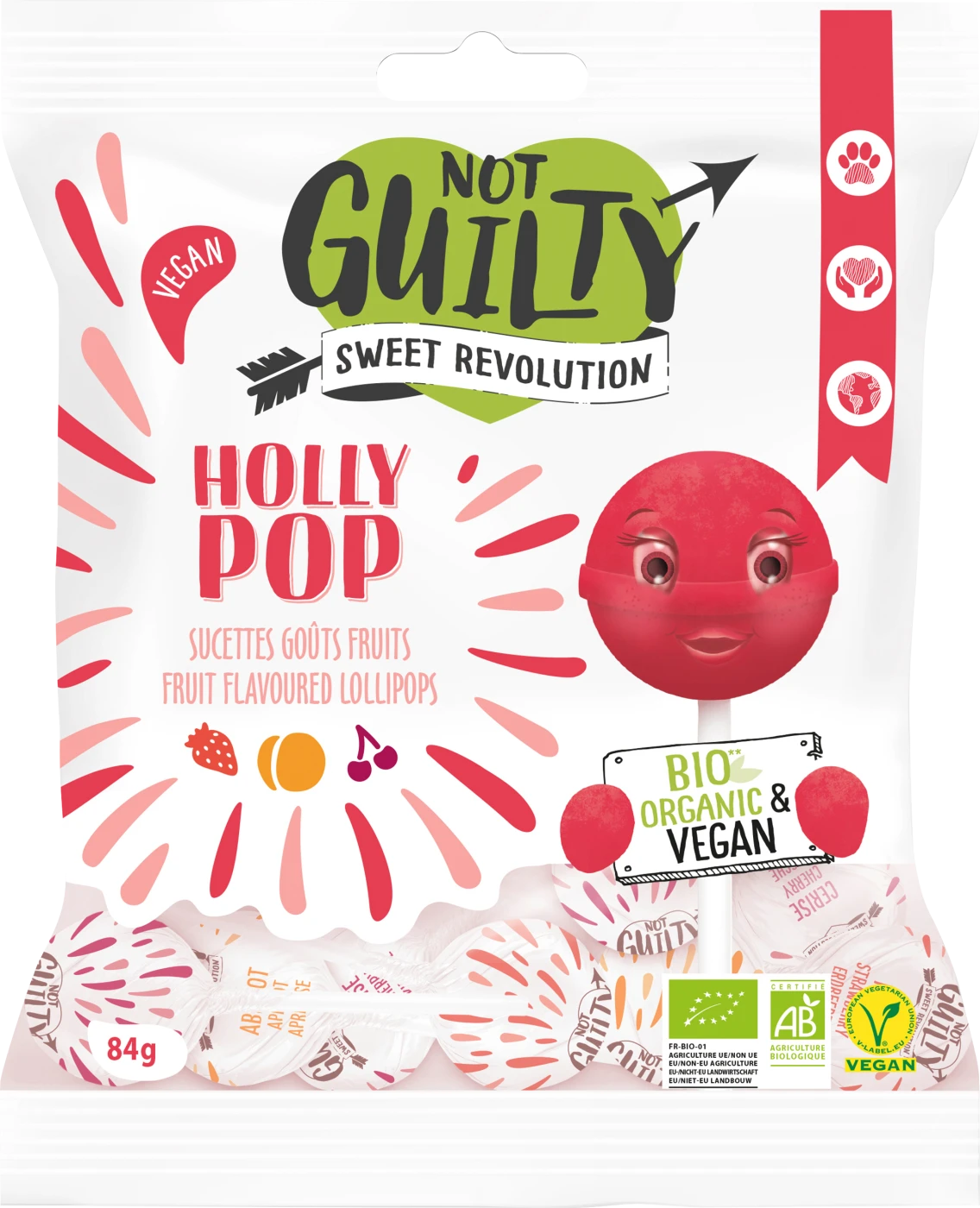 Not Guilty Holly Pop Fruit Flavoured Lollipops 84 g - Duitse Voordeel ...