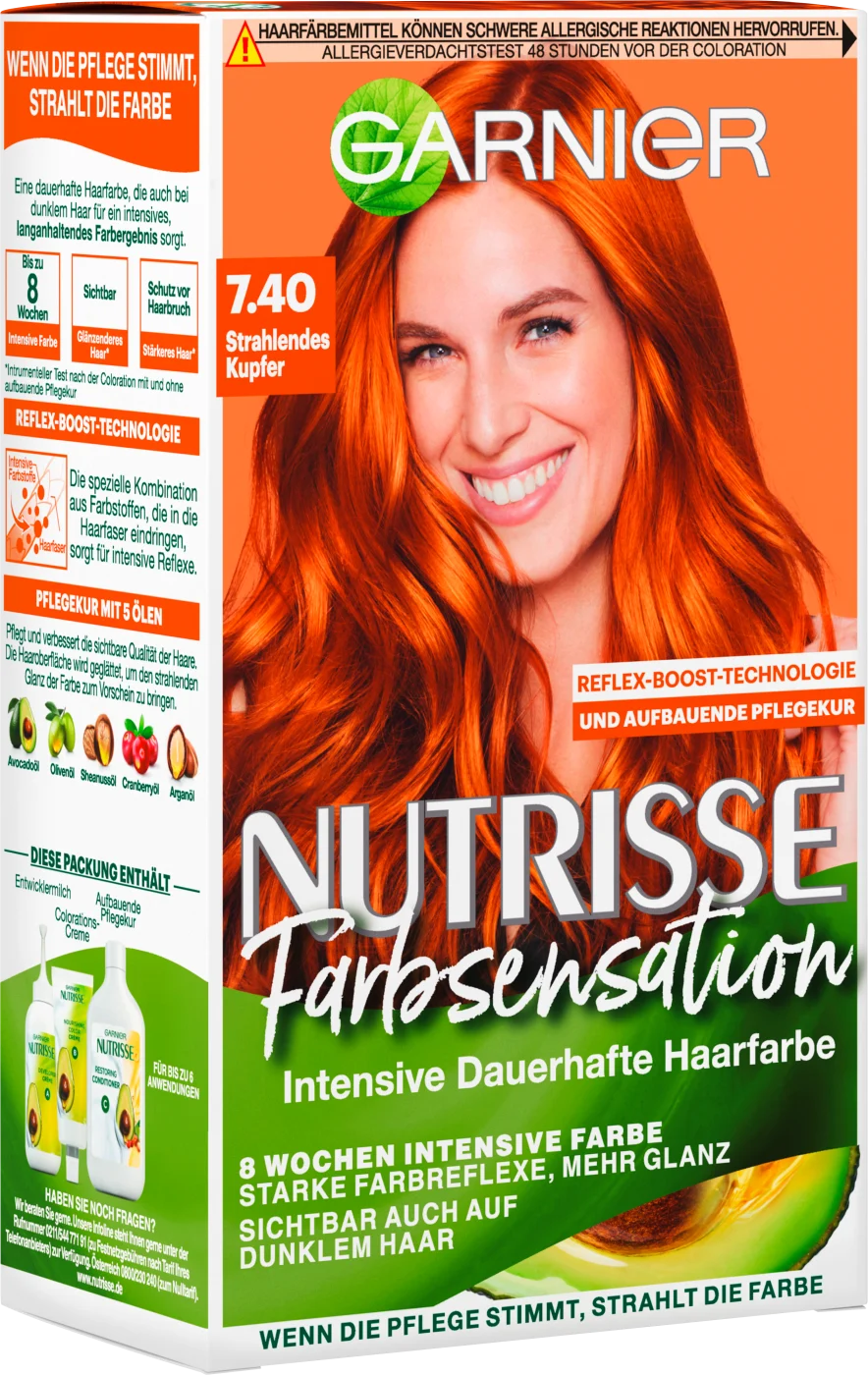 Garnier Nutrisse Haarverf Kleurensensatie 7.4 Koper 1 St - Duitse ...