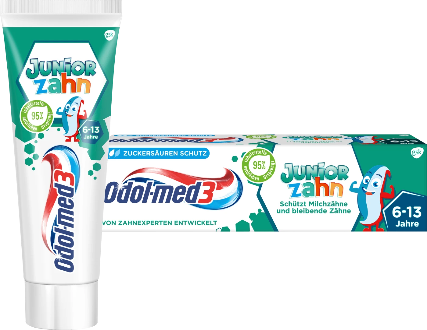 Odol med 3 Odol med 3 Tandpasta Junior Tand 6-13 Jaar 75 ml - Duitse ...