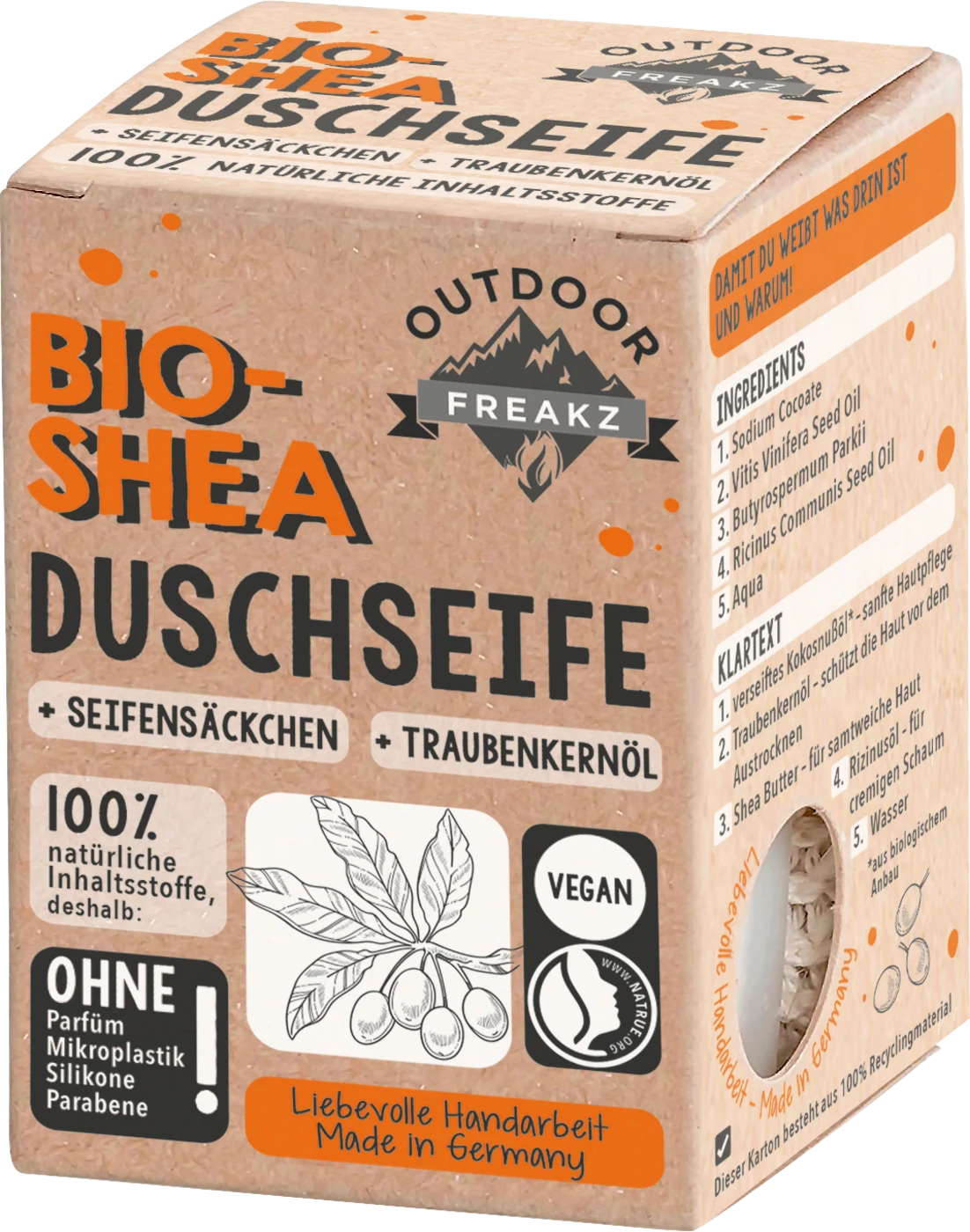 Outdoor Freakz Outdoor Freakz Vaste Douche Bio-shea 100 g - Duitse ...