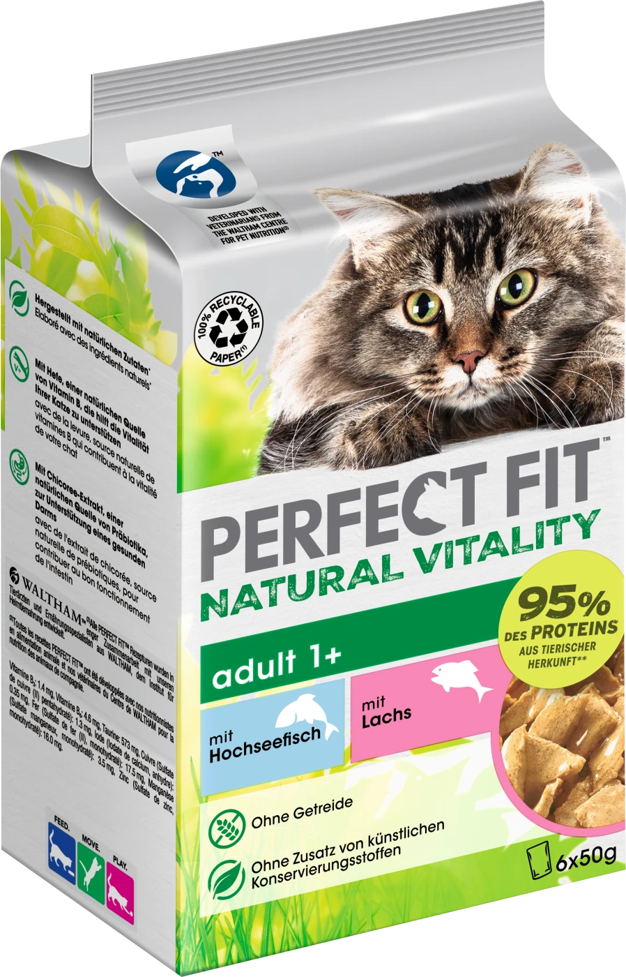 PERFECT FIT PERFECT FIT Natvoer Kat Met Diepzeevis & Zalm, Natural ...