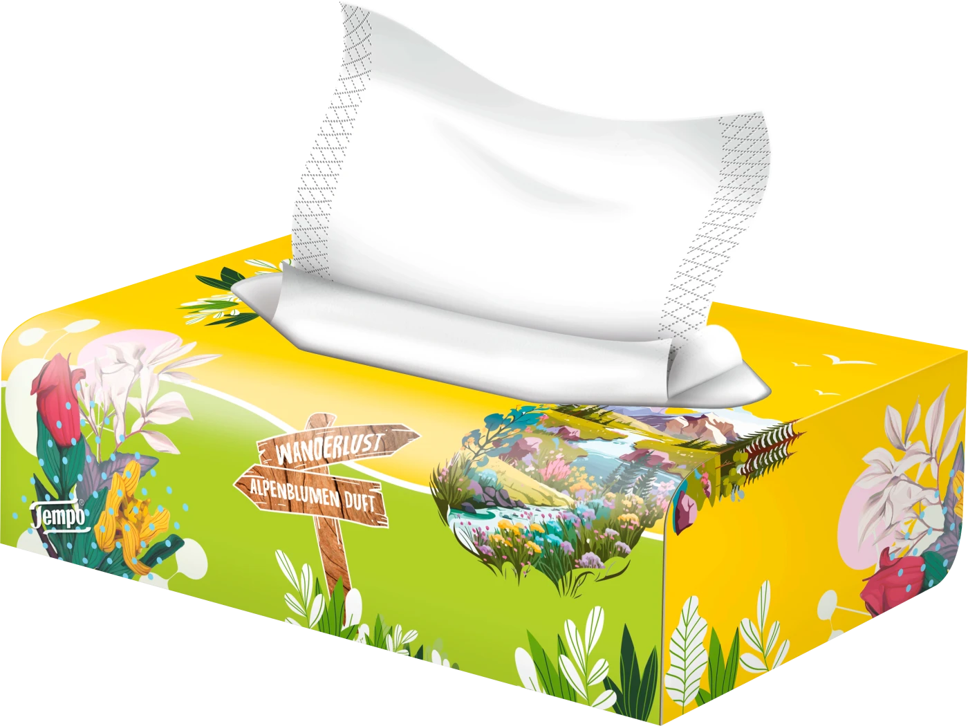 Tempo Zakdoeken Box Designedition 90 St - Duitse Voordeel Drogist