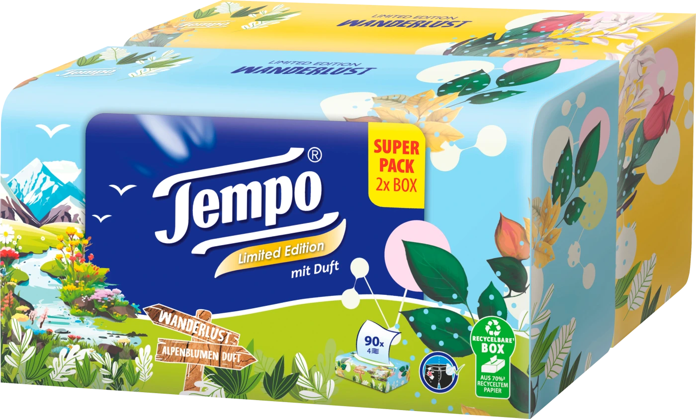 Tempo Tempo Zakdoeken Duo Box Met Geur (2x90st) 180 St - Duitse ...