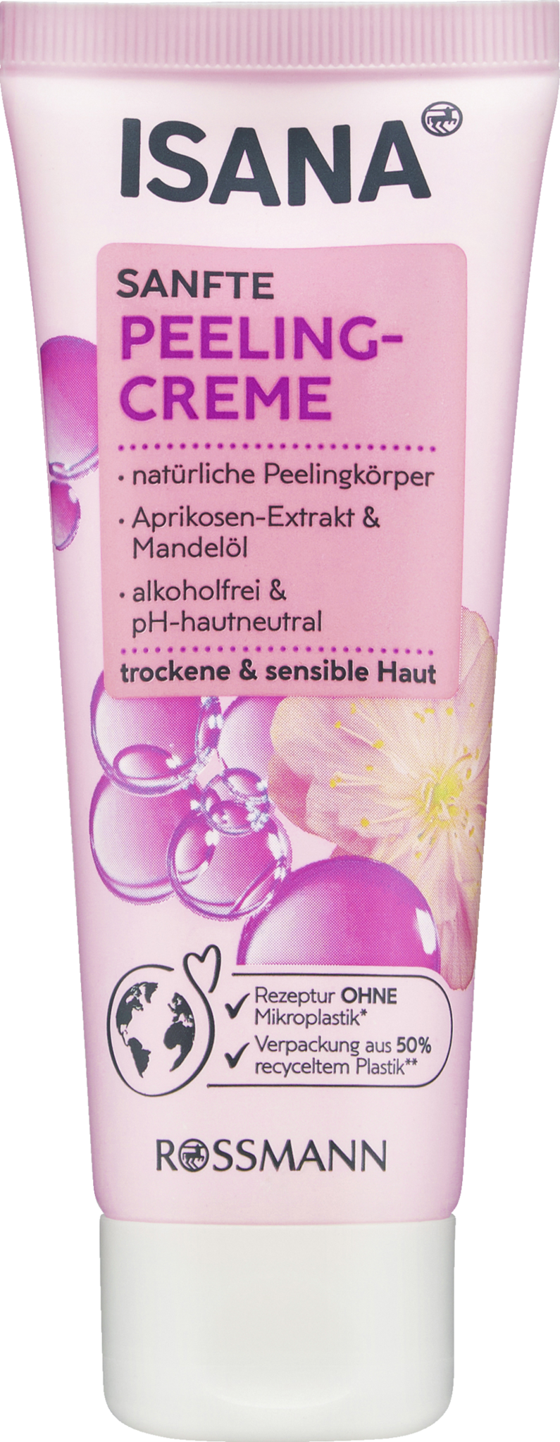 ISANA Peeling Crème Amandelolie 75mL - Duitse Voordeel Drogist