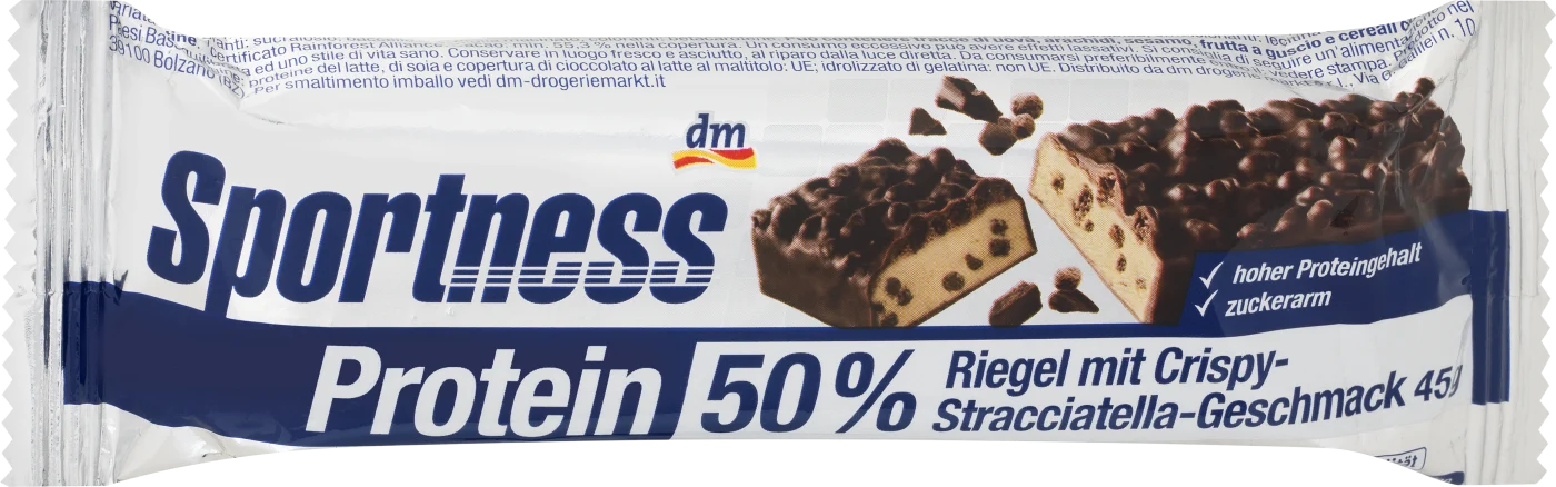 Sportness Sportness Proteinriegel 50%, Crispy Stracciatella Geschmack ...