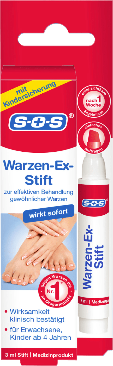 SOS SOS Wratten Remover Pen, Wratten-ex 1 St - Duitse Voordeel Drogist