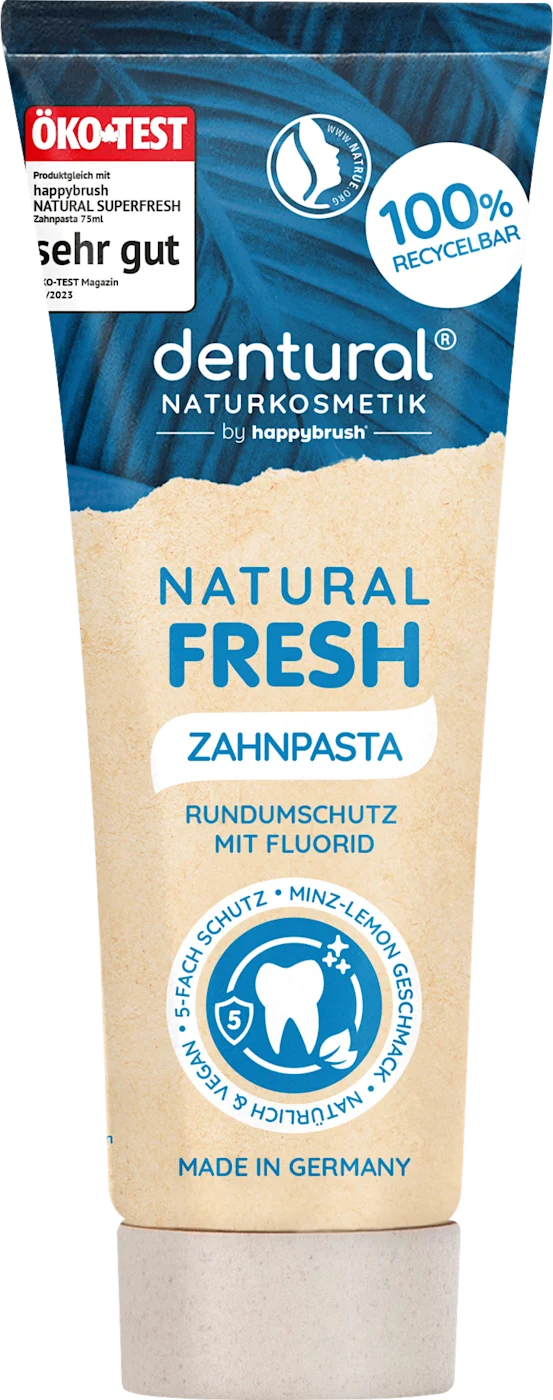 dentural Tandpasta Natural Fresh 75.0 ml - Duitse Voordeel Drogist