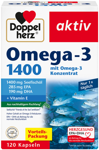Doppelherz Omega-3 1400 Kapseln 120st - Duitse Voordeel Drogist