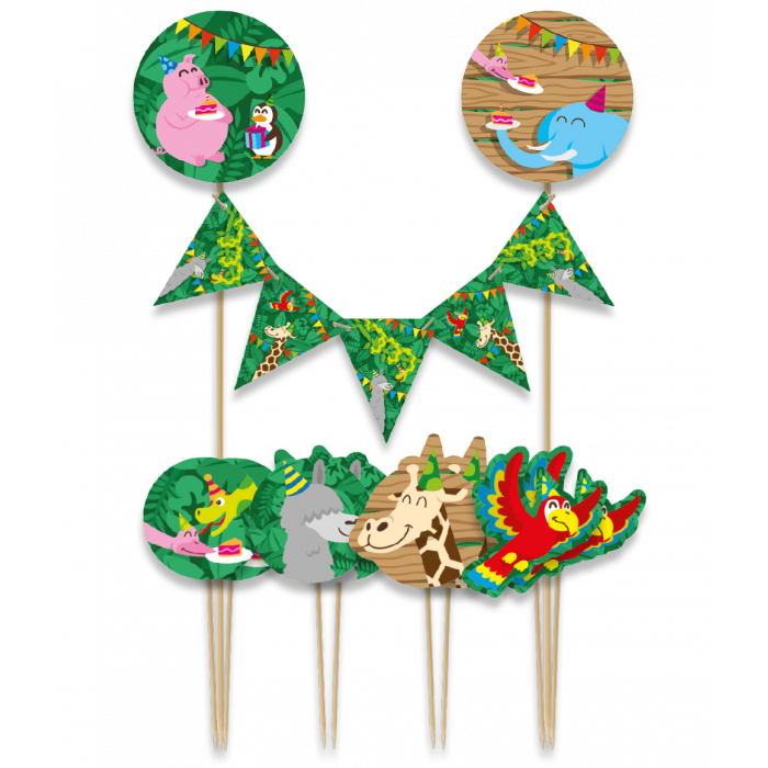 Taart decoratie Jungle versiering