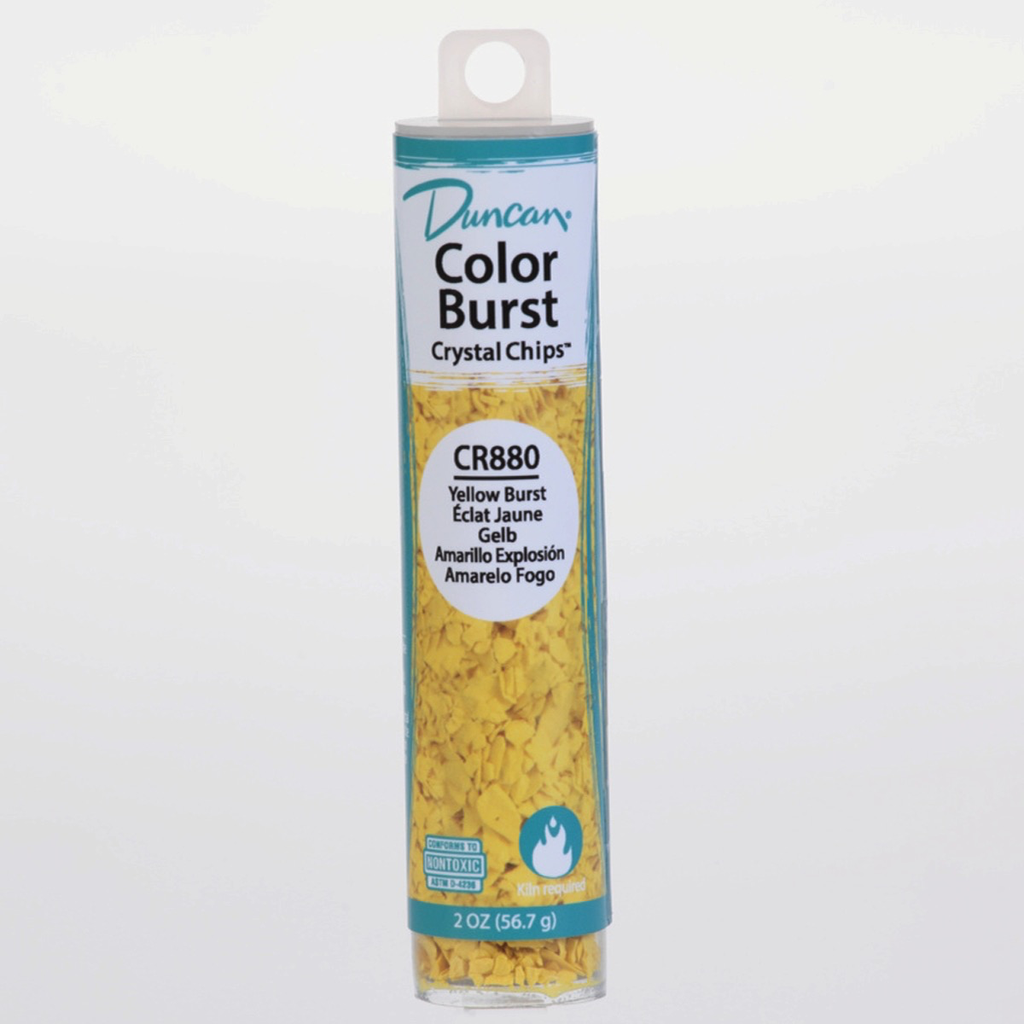 Duncan Yellow Burst Colour Burst Crystal Chips - Bluematchbox Potters ...