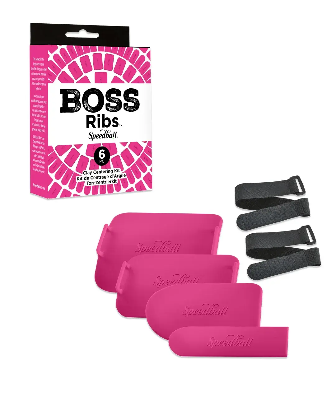 Boss Ribs Pink set - Bluematchbox Potters Supplies Ltd