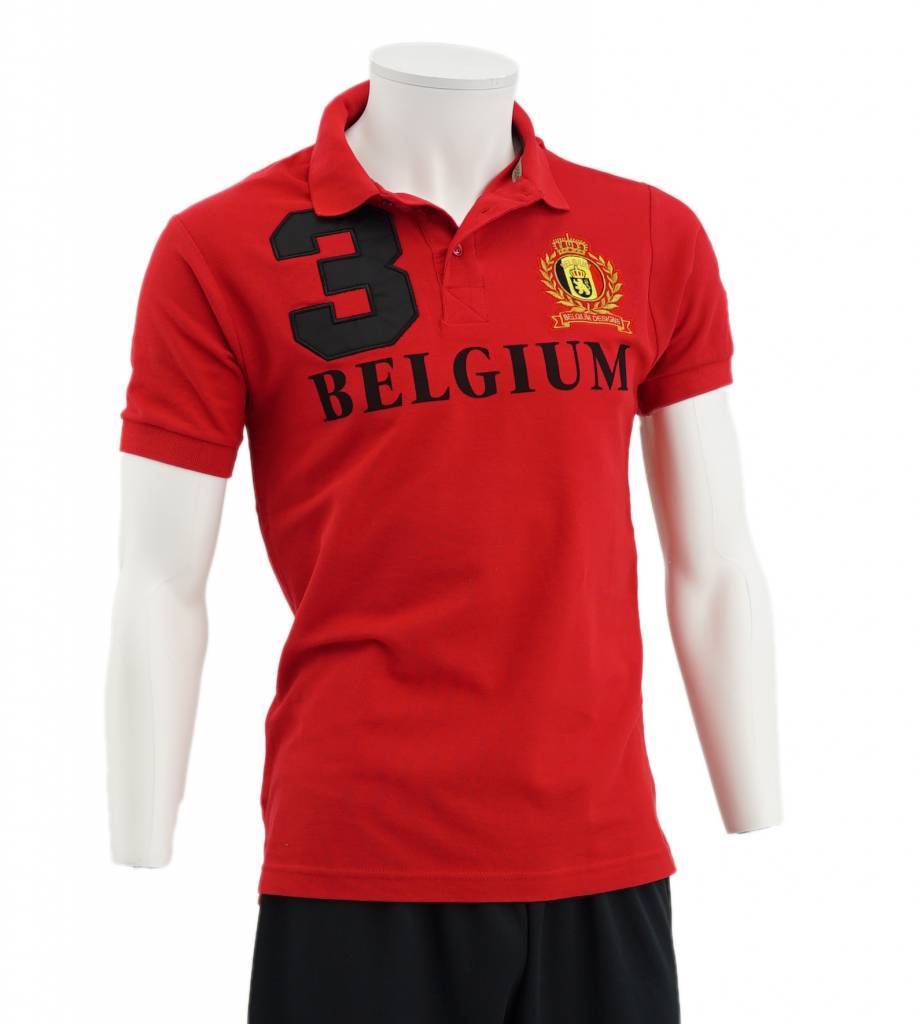 Achetez votre polo rouge Belgium ici!