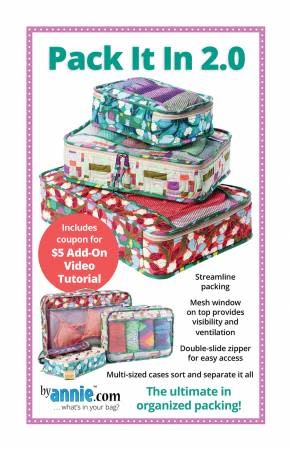 Patroon - Pack It In 2.0 - Packing Cubes - Elly Prins Machine Quilting