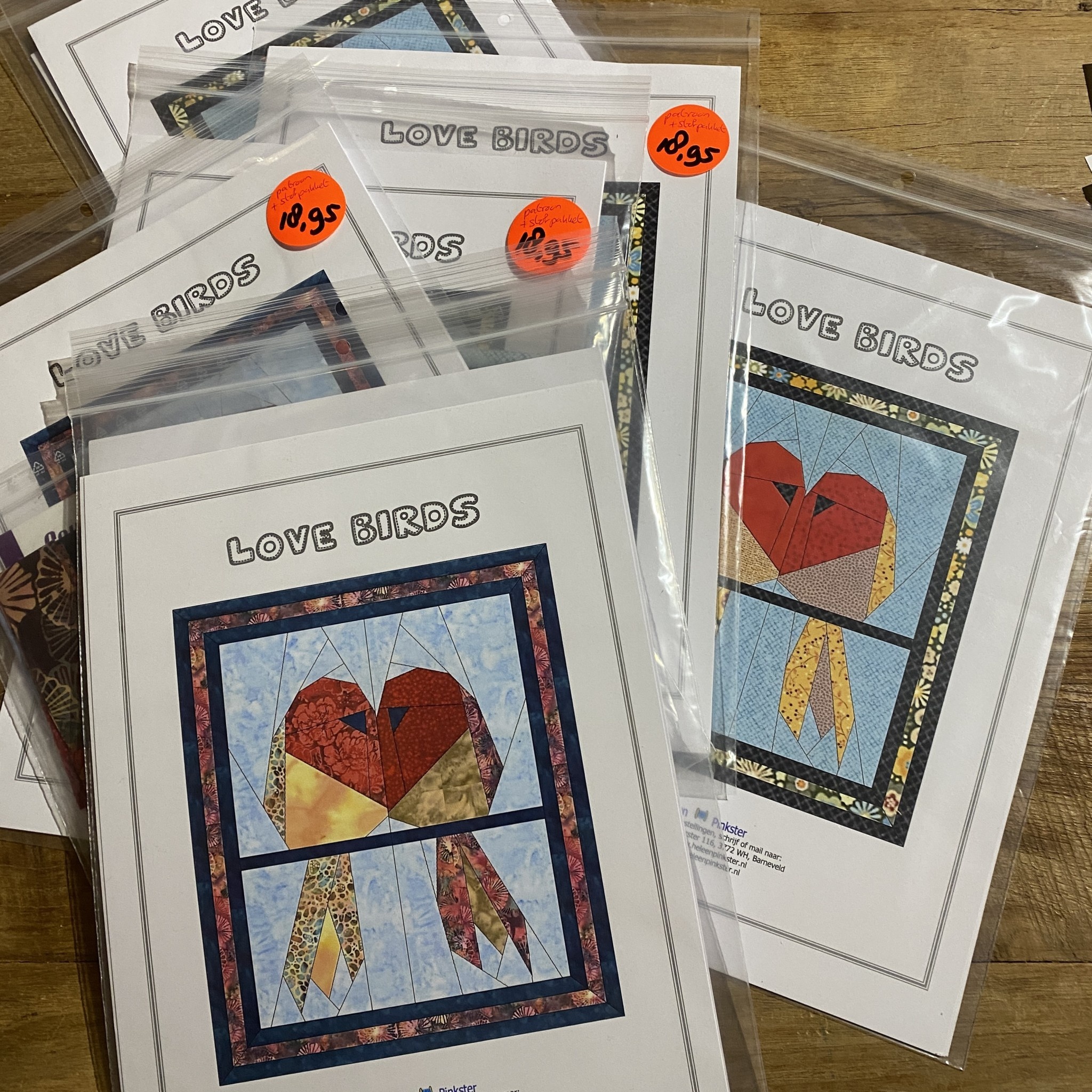 Patroon Foundation Piecing - Love Birds traditioneel - inclusief ...