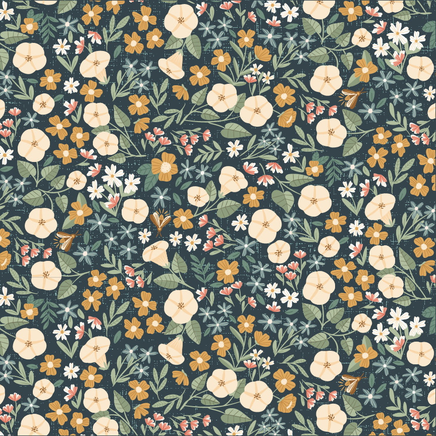 Moonbeam Dreams - Moon Garden - Night - 23869 - Elly Prins Machine Quilting