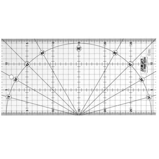 Liniaal - MQR - 15 cm x 30 cm - Elly Prins Machine Quilting