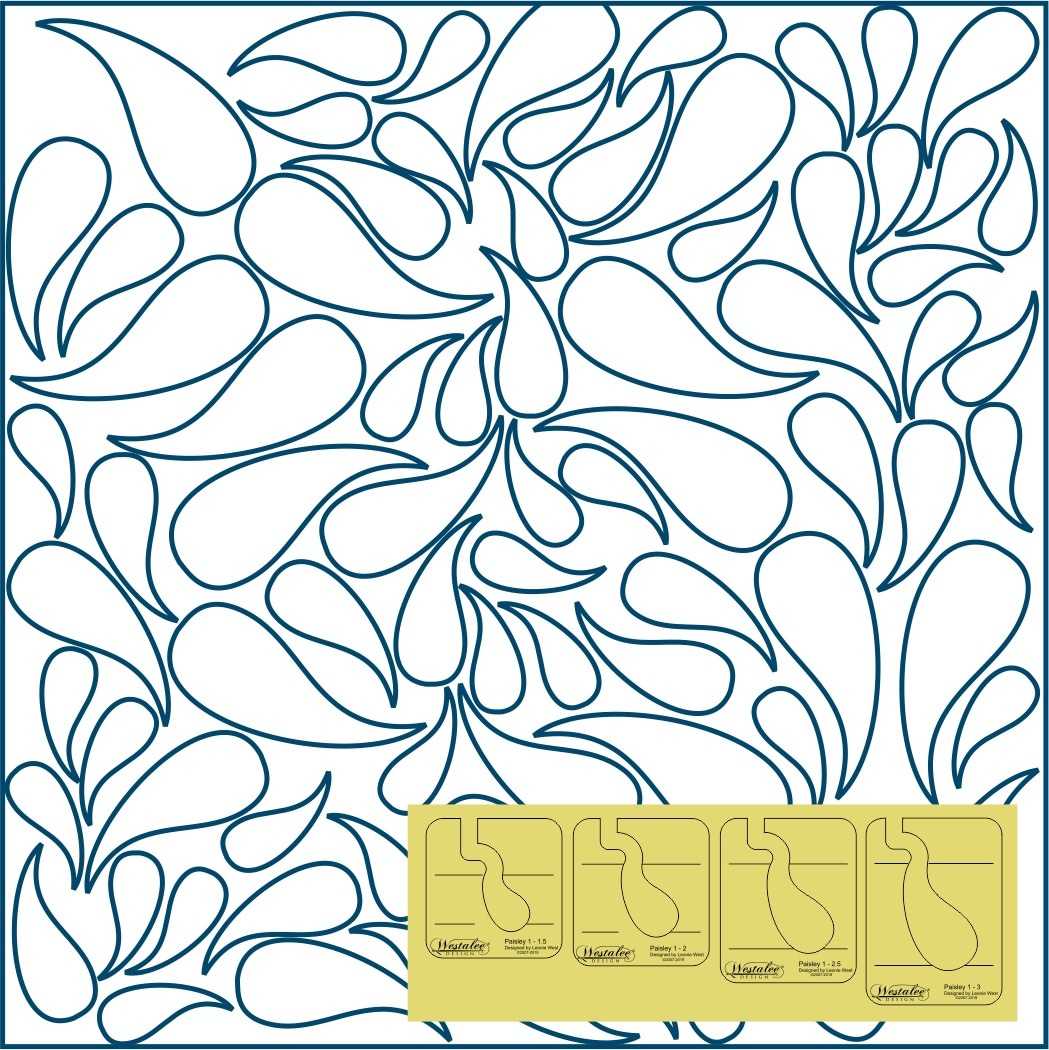 Quiltliniaal - Paisley Set 4 templates - High Shank - Elly Prins ...