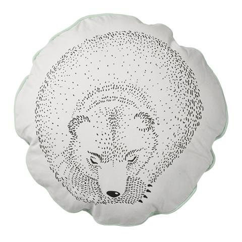 Bloomingville rond kussen slapende beer