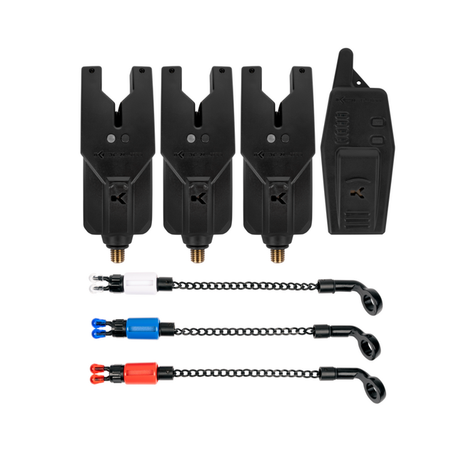 Korum KRI 3-Rod Remote Alarm & Indicator Set - Beetmelder Set + Hangers ...