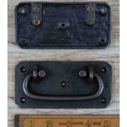 Chest Lifting Handle Plate Heavy Cast Antique Iron 129mm x 64mm ...