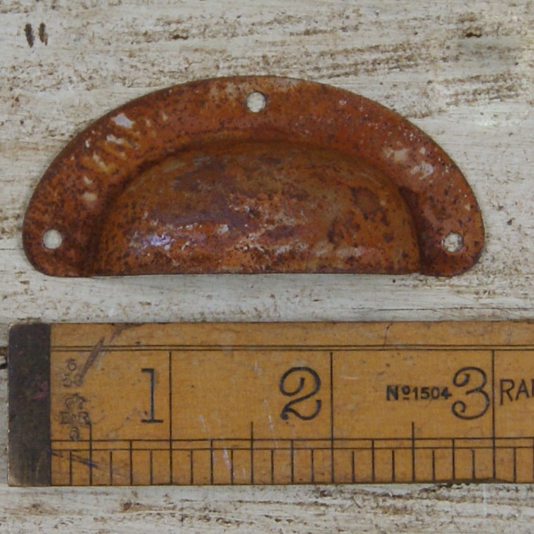 Cup Handle Basic Design Pressed Sheet Rusty Steel - Homebird House