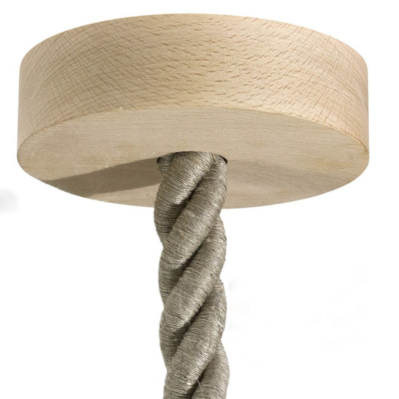 Wooden ceiling rose kit for 2XL electrical cord complete with ...