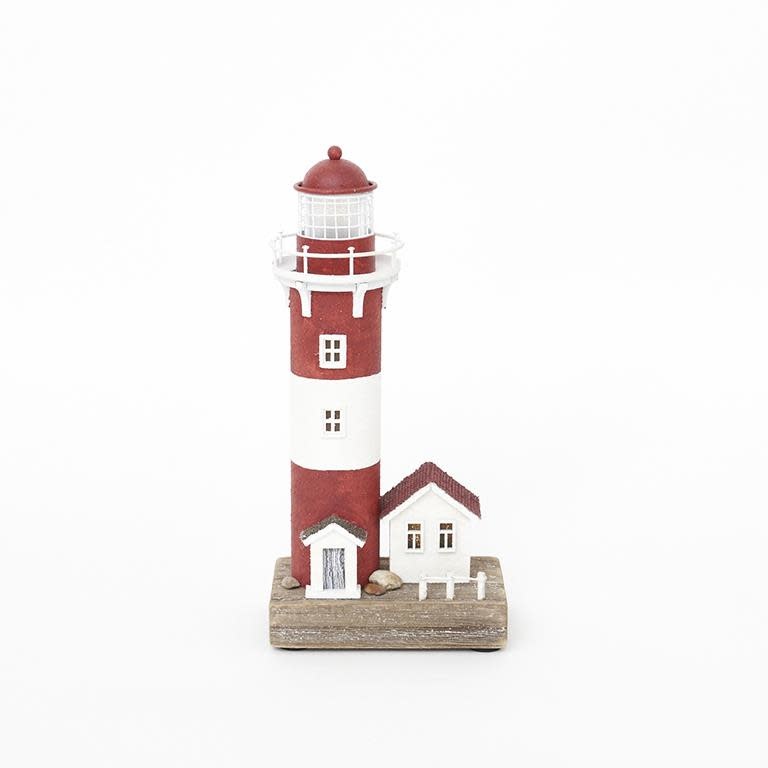 Resin Lighthouse with LED - Homebird House