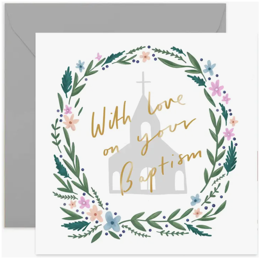 Baptism Floral Card - Homebird House