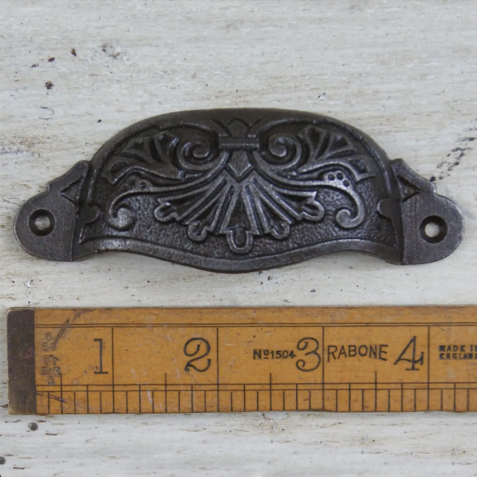 Cup Handle Standard ORNATE Design Cast Antique Iron - Homebird House