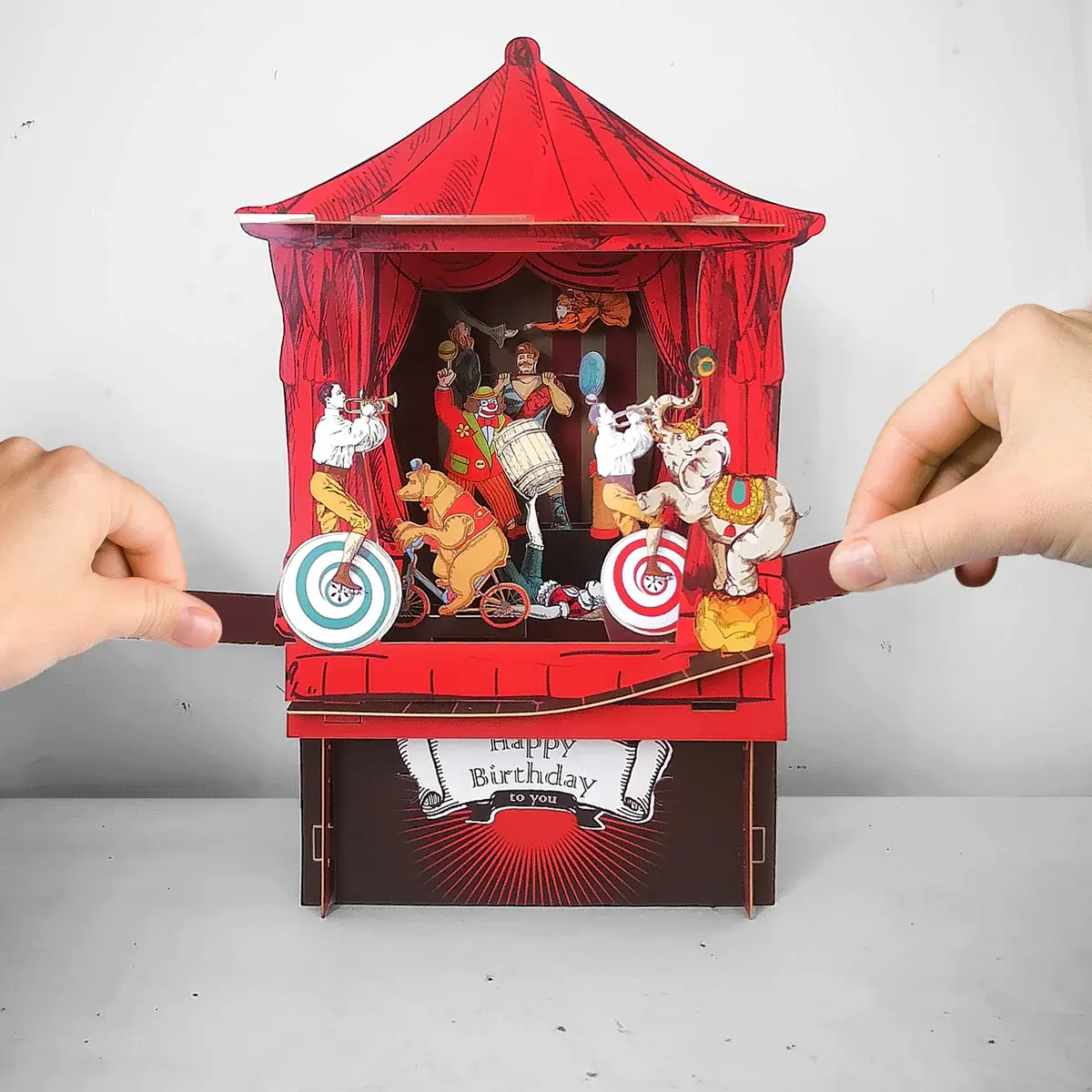 Circus Theatre 3D Pop Up Card - Homebird House