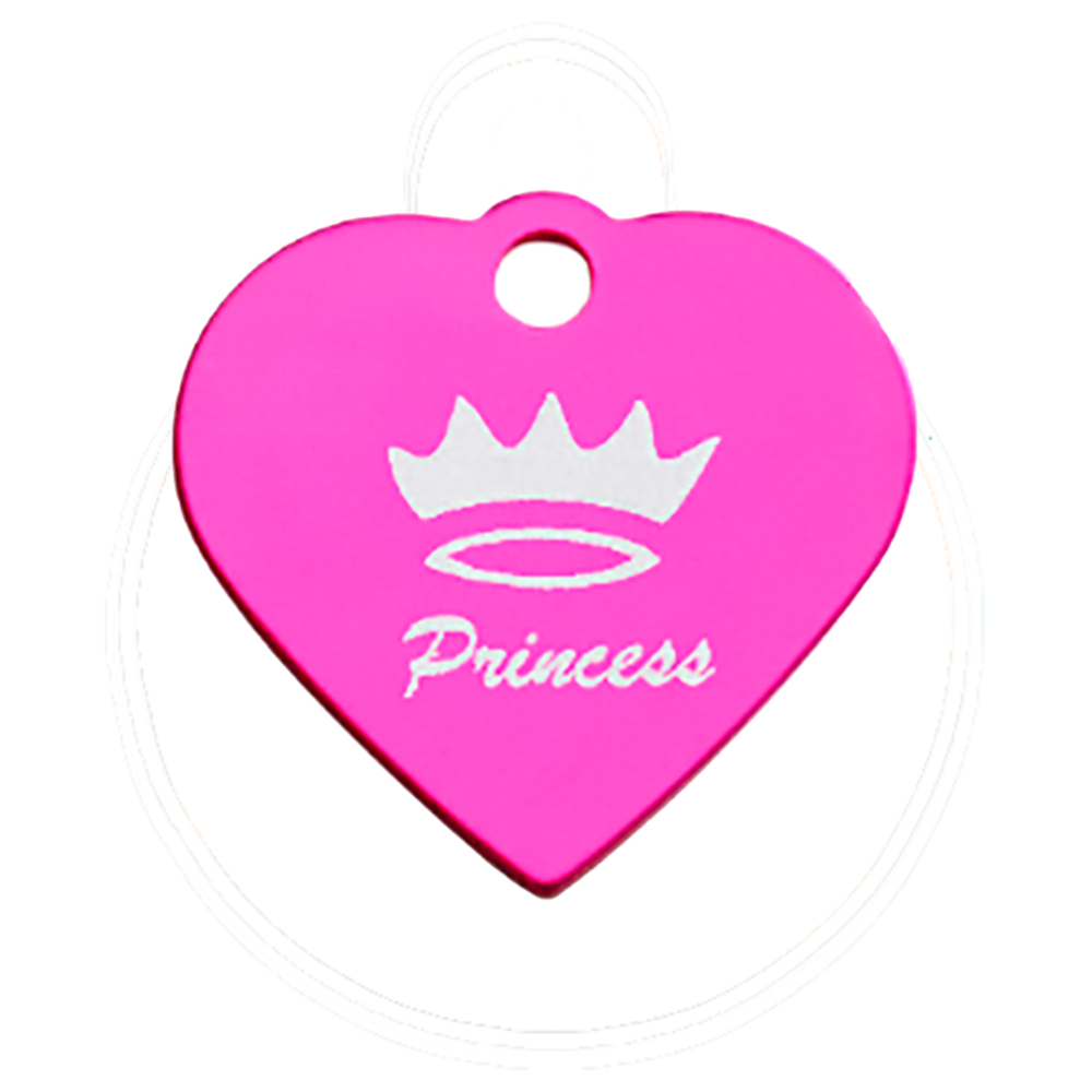 Hondenpenning – Hart Roze – Princess - D-tails
