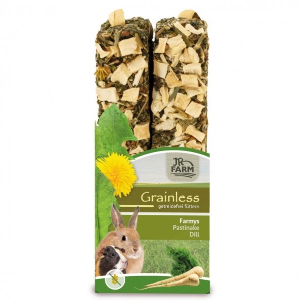 JR Farm Grainless Farmys Knaagsticks Pastinaak-Dille - 2 stuks - D-tails