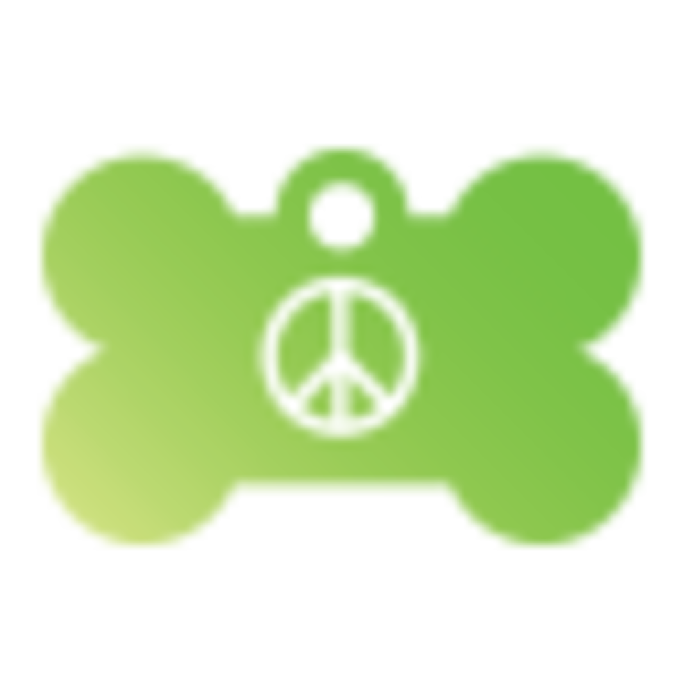 Hondenpenning – Bot – Peace – Groen - D-tails