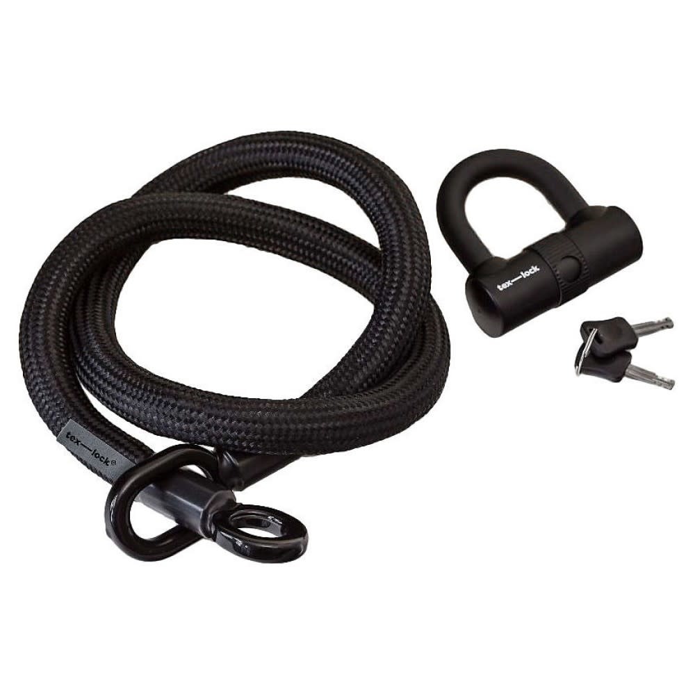 tex-lock Eyelet Medium (120cm) U-Lock Black - Bikepacking Belgium webshop
