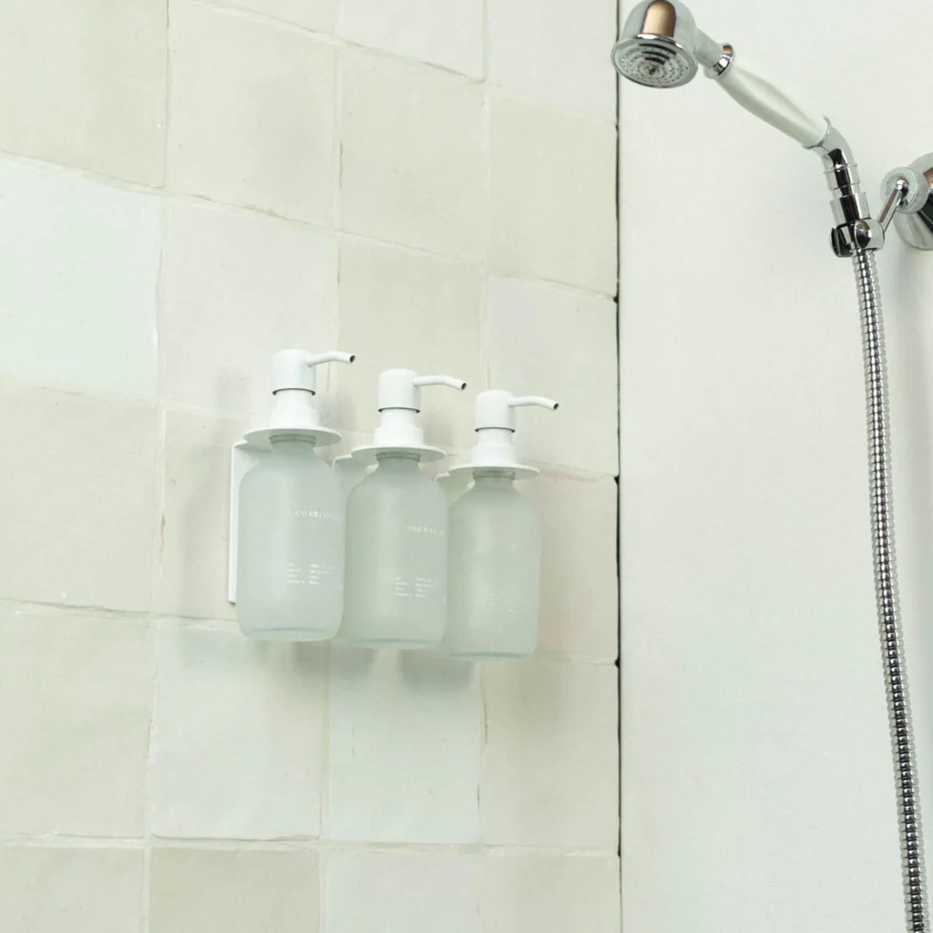 Réduze zeepdispenser trio doucheset mat wit glas 250 ml - Van den ...