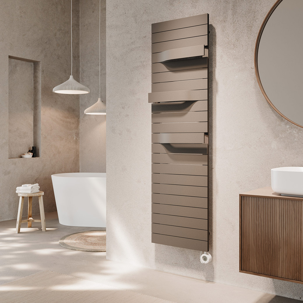 Instamat elektrische badkamerradiator Freja | Wit | Zwart - Van den ...