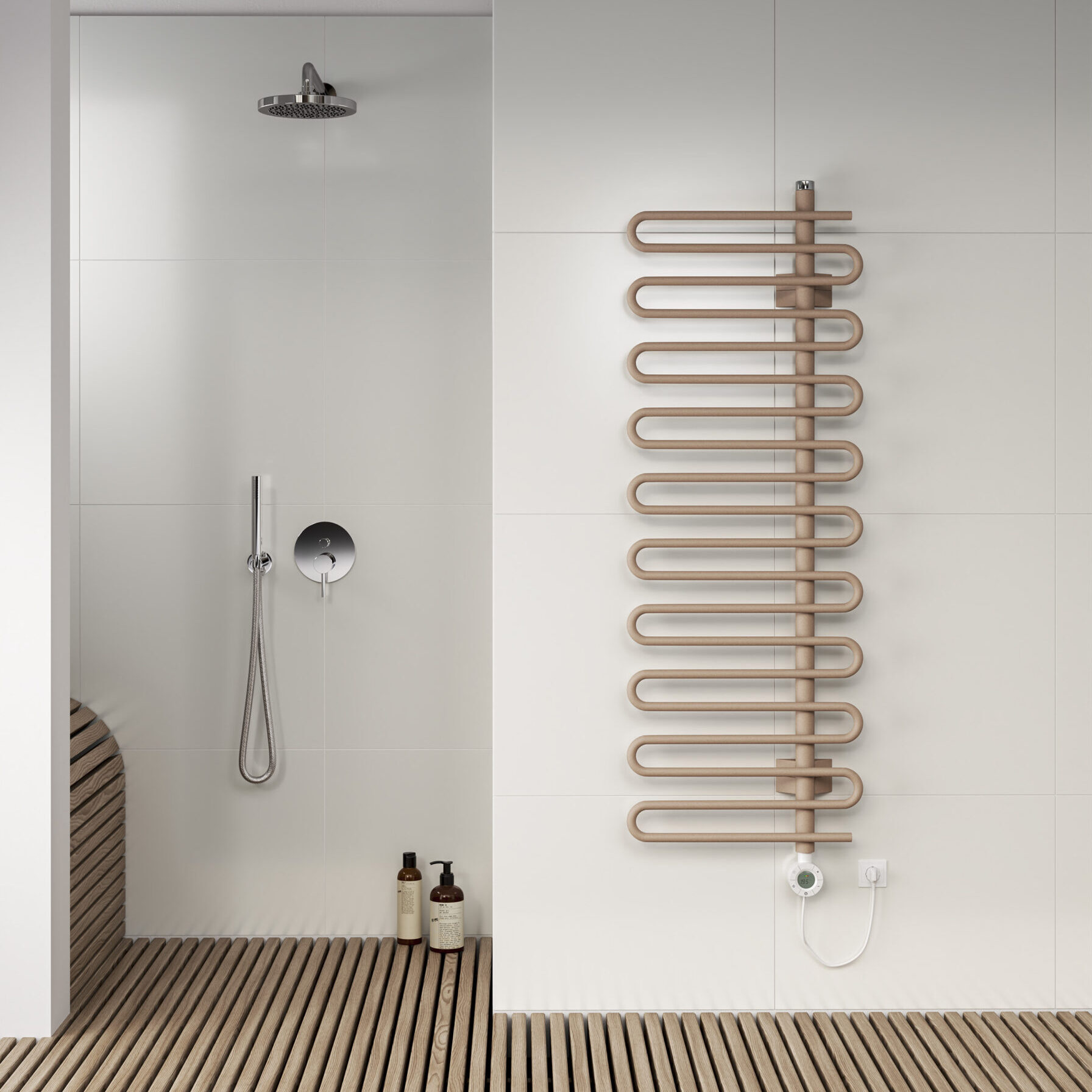 Instamat elektrische badkamerradiator Cobra | Zwart of wit - Van den Boomen badkamers