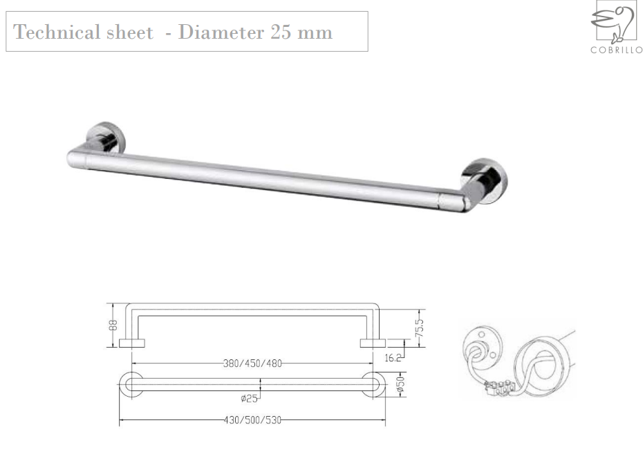 Cobrillo elektrische designradiator Flute Bar 25 mm - Van den Boomen ...