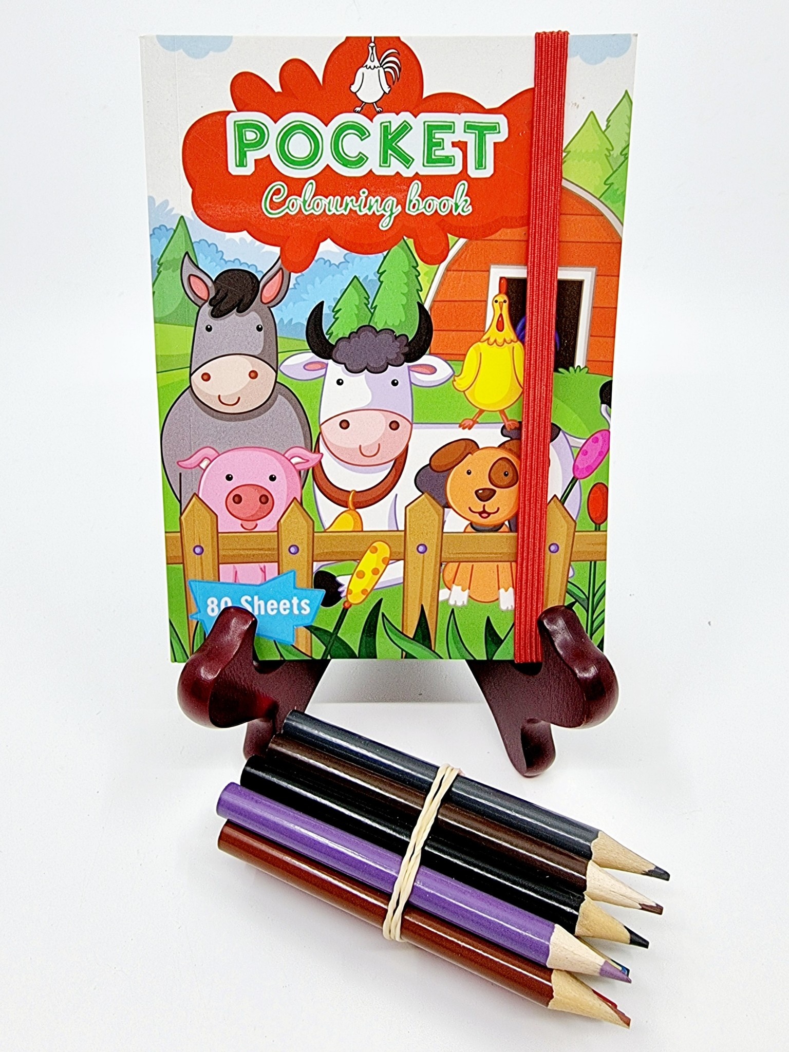 Livre de coloriage avec crayons de couleur - Ferme - Nouvelle ère Livre de coloriage avec crayons de couleur - Ferme - Nouvelle ère