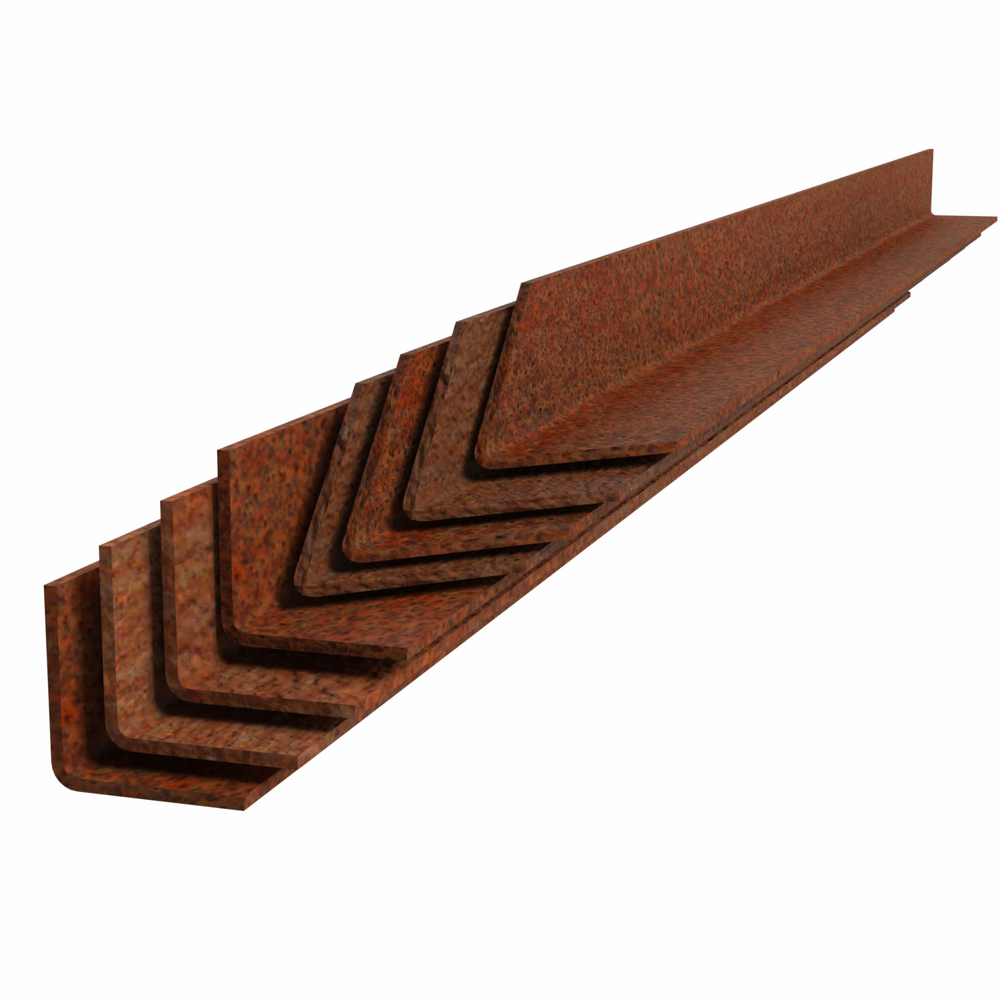 Cortenstaal piketpalen 3x3x60cm - HetTuinstel.nl