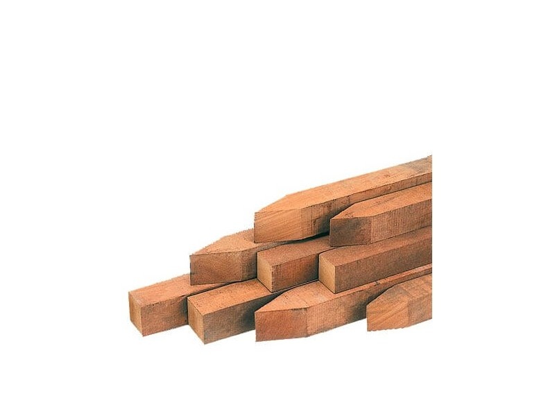 Hardhouten piketpalen 5x5x60cm - HetTuinstel.nl