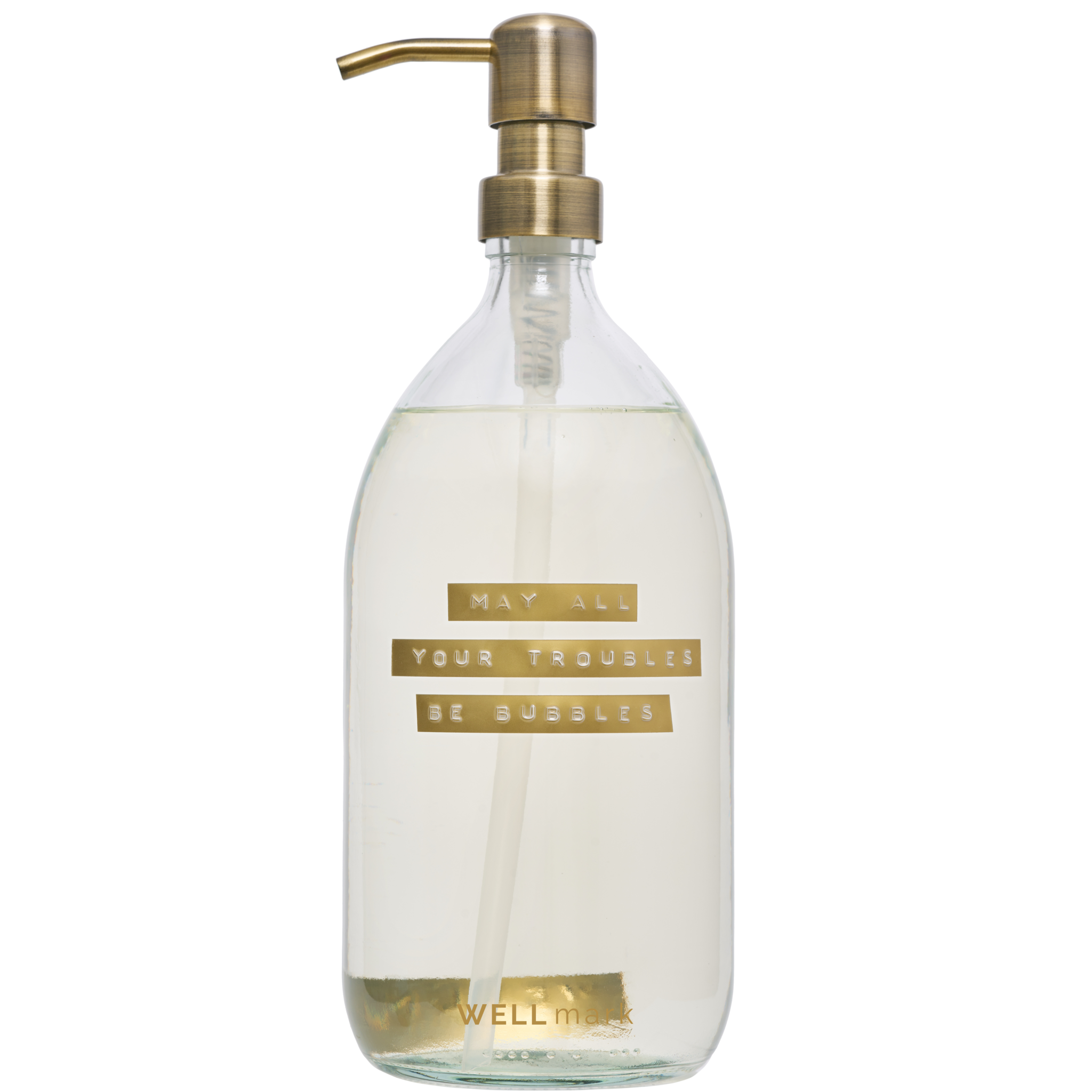 Hand zeep - Frisse Linnen 1L met Messing pomp - Wellmark