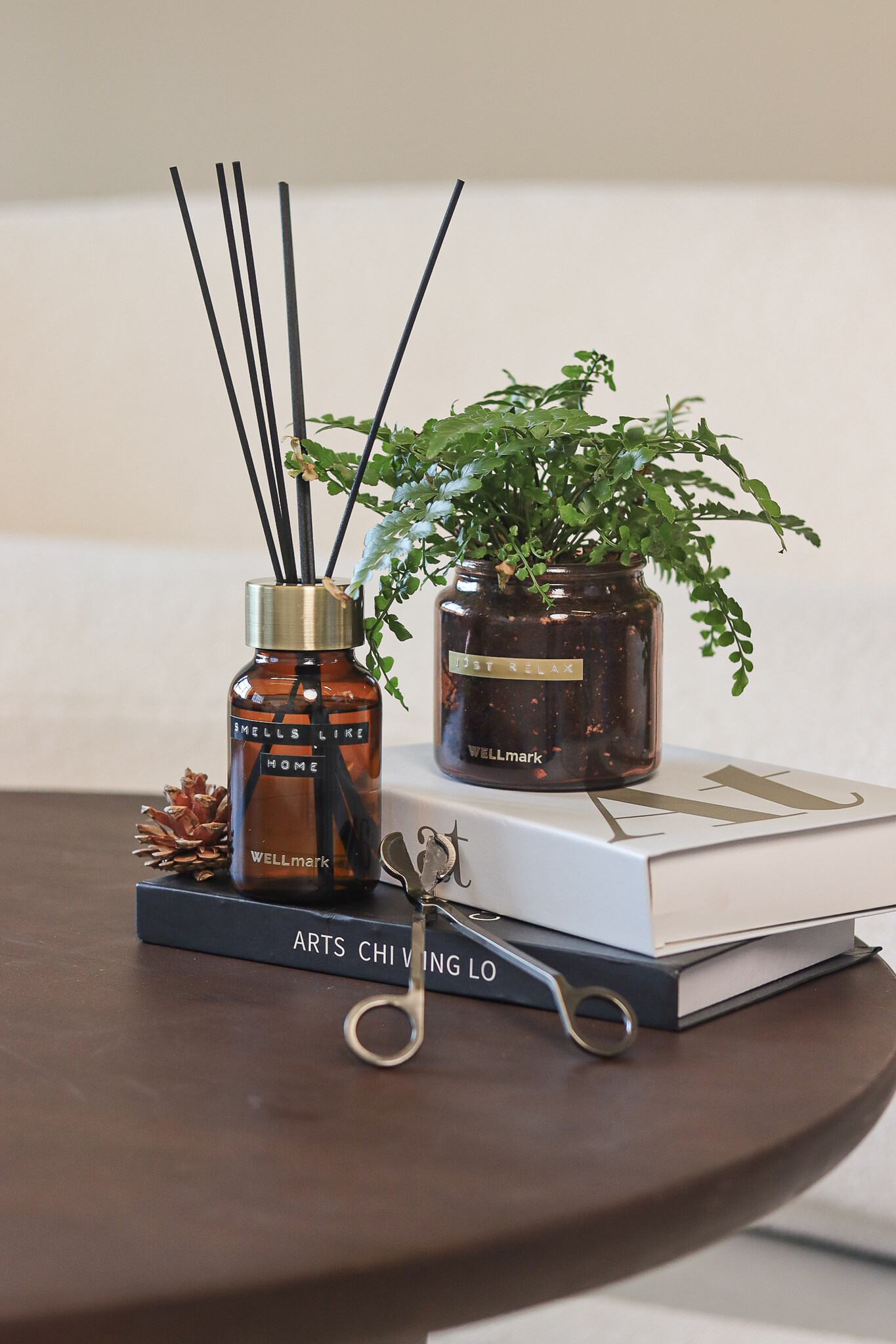 Reed diffusers - Cedarwood 200ml with Brass ring - Wellmark