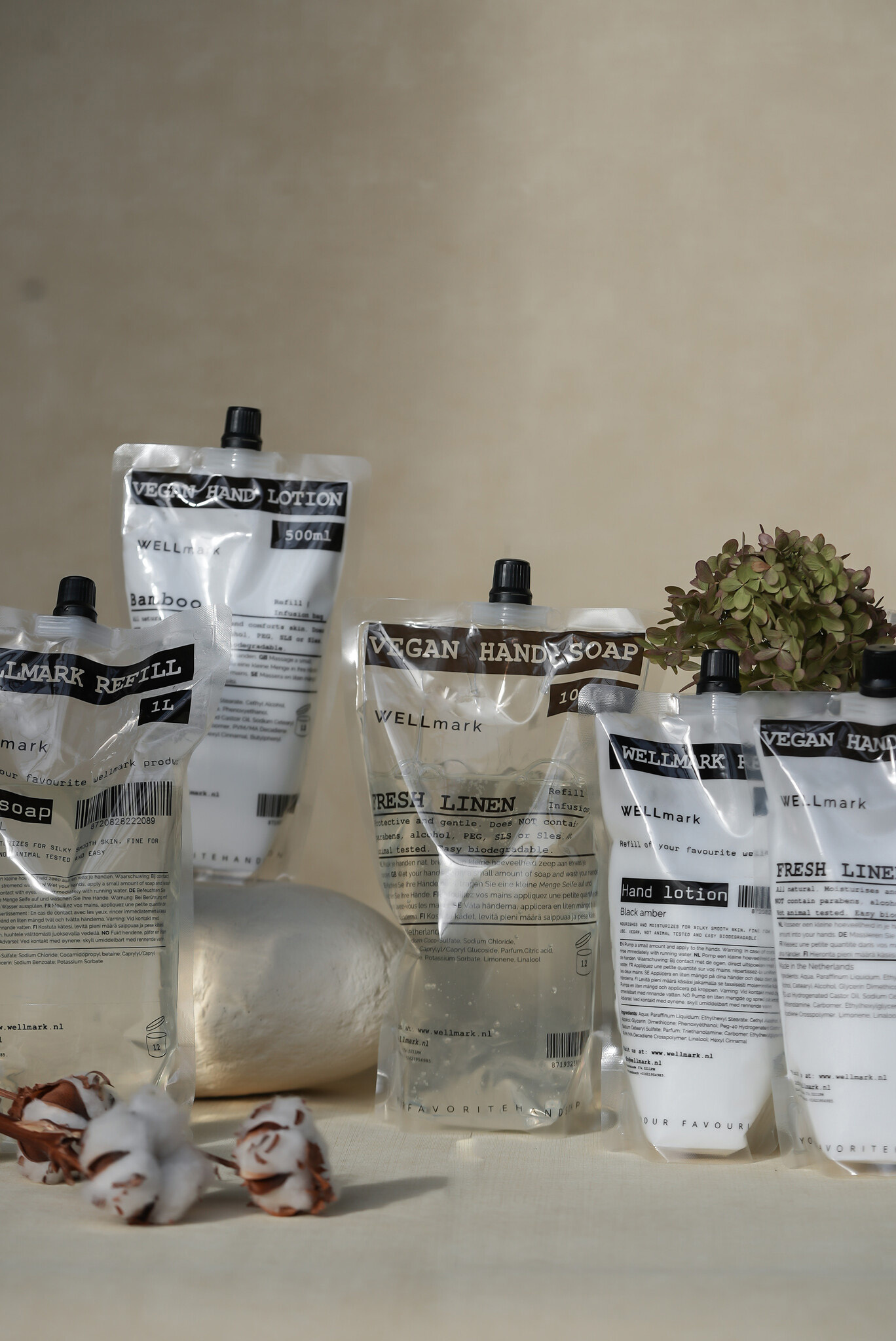 Refill hand lotion 500ml Dark Amber - Wellmark