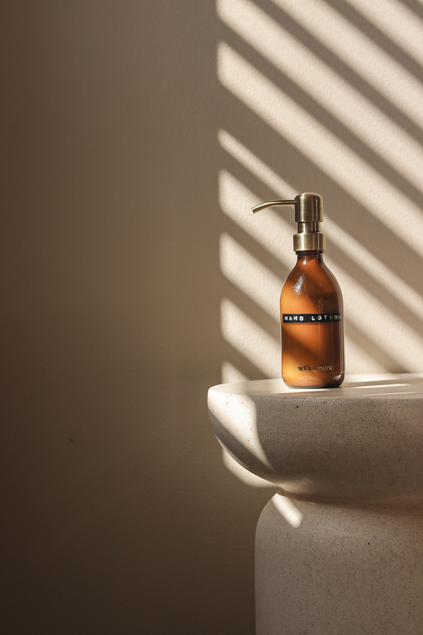 Hand lotion - Bamboo 250ml with Brass pump - Wellmark