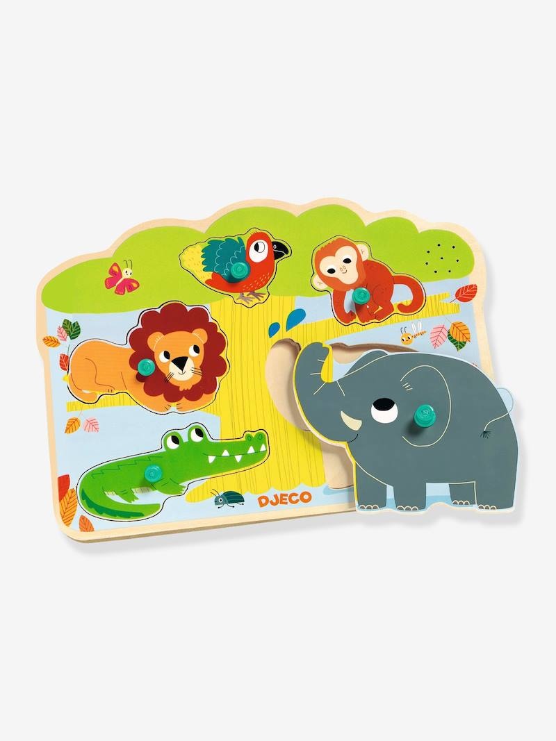Djeco Puzzel met geluid - Baobab - Beer en Schaap