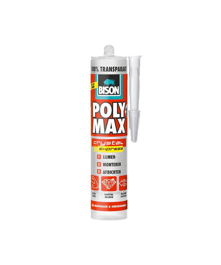 Bison Polymax Crystal Express Transparant 300 gram Kopen? Voordelig - Verf en behangland