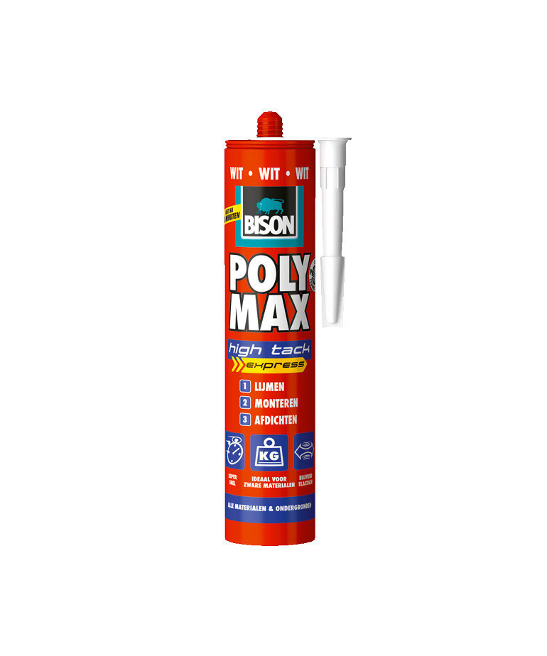 Bison Polymax High Tack Express Wit 425 gram Kopen? Verf en Behangland - Verf en behangland