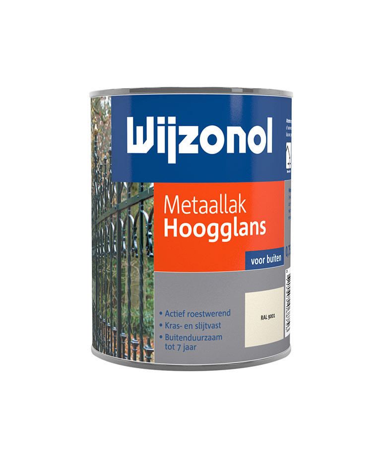 Wijzonol Metaallak Hoogglans 750 ml - Verf en behangland