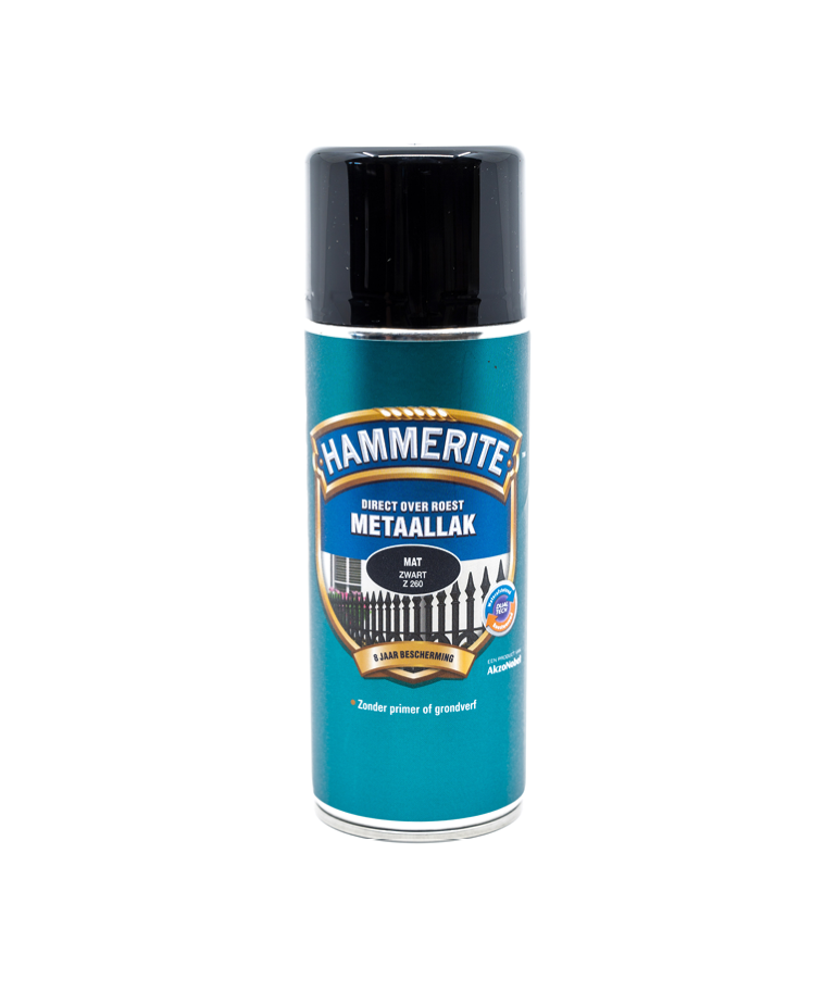 Hammerite Metaallak Mat Zwart Z260 Spuitbus 400 ml, Verf en Behangland ...